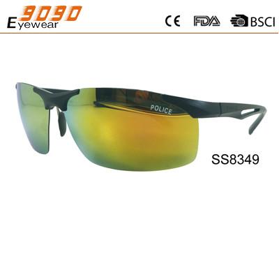 China Gafas de sol clásicas de los deportes, hechas de la PC, lente con el espejo de destello, cómodo para llevar, en venta