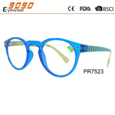 China Vidrios de lectura de moda del marco del círculo, hechos del plástico, convenientes para los hombres y las mujeres en venta
