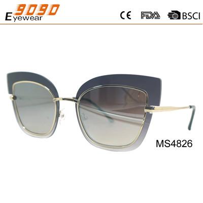 China La venta caliente duplicó las gafas de sol del metal, lente de 400 protecciones, convenientes ULTRAVIOLETA para los hombres y las mujeres en venta