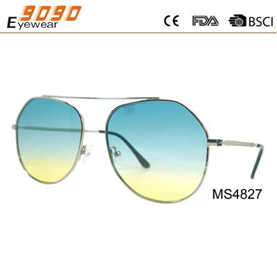 China Nuevo verano y venta caliente de las gafas de sol del metal, lente ULTRAVIOLETA de la llegada de 400 protecciones, en venta