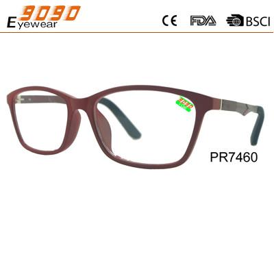China Los vidrios de lectura de moda del unisxe con la primavera se articulan, hecho del plástico, poder sonaron: 1,00 a 4.00D en venta
