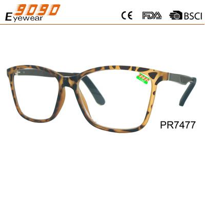 China Los vidrios de lectura de moda unisex, hechos del plástico, poder sonaron: 1,00 a 4.00D en venta