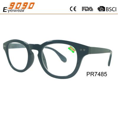 China Los vidrios de lectura calientes del estilo de la venta con el marco plástico con la primavera se articulan, conveniente para las mujeres y los hombres en venta