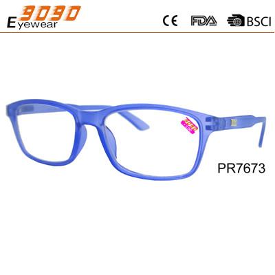 China Los vidrios de lectura de moda unisex, hechos del plástico, bisagra plástica, poder sonaron: 1,00 a 4.00D en venta