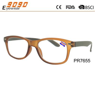 China Los vidrios de lectura de moda del unisxe con la bisagra plástica, hecha del plástico, poder sonaron: 1,00 a 4.00D en venta