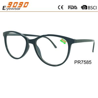 China Venta de los vidrios de lectura del ojo de gato con la bisagra plástica, convenientes calientes para los hombres y las mujeres en venta