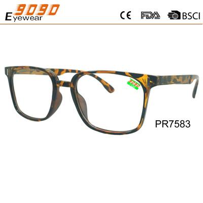 China Vidrios de lectura de moda retros, hechos de bastidor de la PC, bisagra de la primavera, piezas de metal plateado en venta