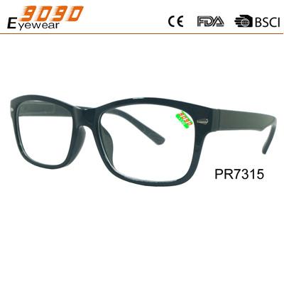 China Vidrios de lectura de moda, rango de potencia +1,0 a +4,00, hecho de bastidor plástico, piezas de metal plateado en el marco en venta