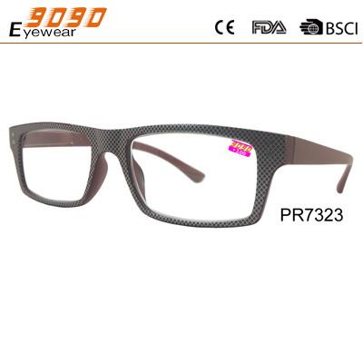China Vidrios de lectura de la moda del rectángulo con el marco, la bisagra de la primavera, convenientes plásticos para los hombres y las mujeres en venta