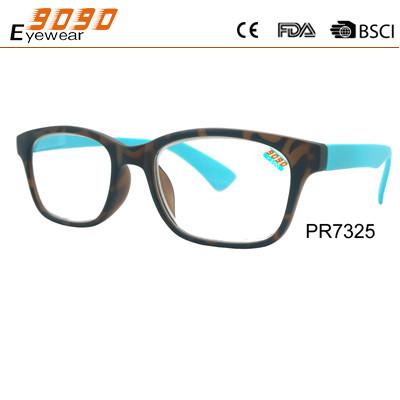 China Vidrios de lectura de moda, hechos del plástico, bisagra de la primavera, solo templo del color en venta