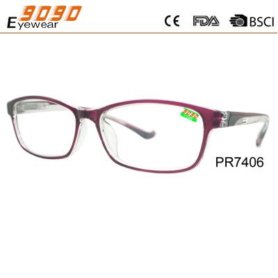 China Nueva llegada y venta caliente de los vidrios plásticos del espectáculo de la lectura, bisagra plástica, conveniente para las mujeres en venta