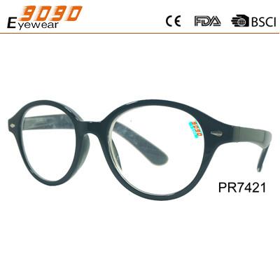 China Glsses de la lectura, bisagra de la primavera, piezas de metal plateado, convenientes culing clásicos redondos para los hombres y las mujeres en venta