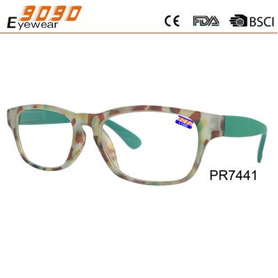 China Vidrios de la lectura de moda de la señora, hechos del plástico con el modelo en el marco, bisagra de la primavera en venta
