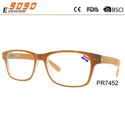 China Vidrios de lectura plásticos del nuevo del estilo de la moda color del precio competitivo, bisagra de la primavera, piezas de plata del metal en venta