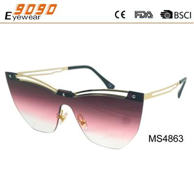 China El metal de moda de la señora duplicó las gafas de sol, lente de la protección UV400, color lindo en venta
