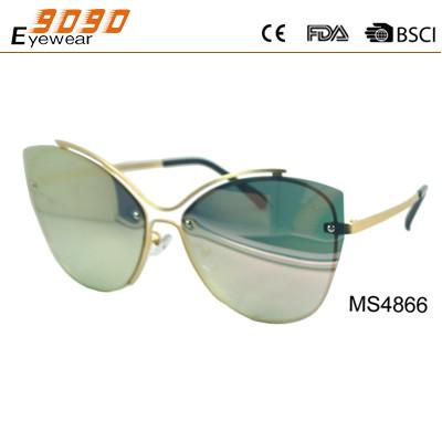 China La venta caliente duplicó las gafas de sol del metal, lente de 400 protecciones, convenientes ULTRAVIOLETA para las mujeres y los hombres en venta