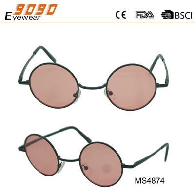 China Las gafas de sol de moda redondas de las mujeres con el marco metálico, lente ULTRAVIOLETA de 400 protecciones en venta