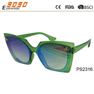 China La moda colorida de las lentes de la venta caliente polarizó las gafas de sol, lente ULTRAVIOLETA de la protección, partes de la abeja en el marco en venta