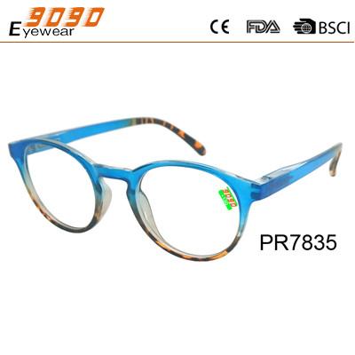 China Vidrios de lectura de moda, hechos del bastidor, de la bisagra de la primavera, de convenientes plásticos para los hombres y las mujeres en venta
