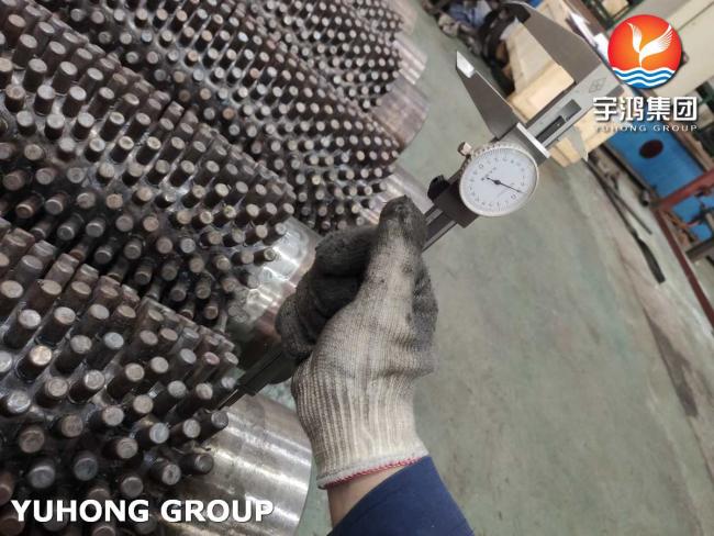 ASME SA335 P9 Alloy Steel Studded Tube with SS409 studs for industrial furnace applications