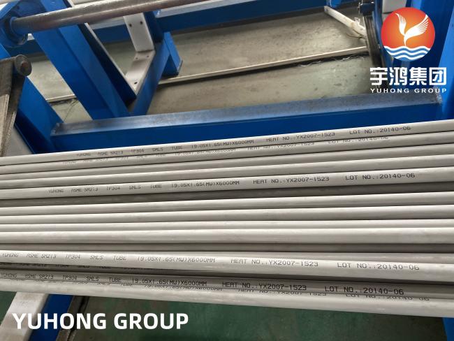 Close-up of ASTM A213 TP304 Heat Exchanger Tubes