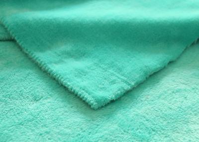 China Soft Mint Green Fleece Fabric , Anti Pill Fleece Fabric Lovely for sale