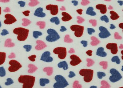China Eco - Friendly Heart Fleece Fabric For Blankets 150D Yarn Count for sale