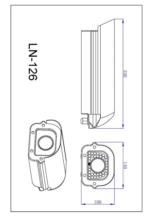 LN-126 2MP AI Security Camera outdoor installation example