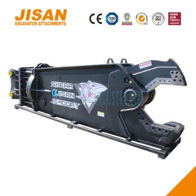 China Tesouras de metal de escavadeira 360 graus Rotação 800T Força de corte Velocidade válvula resistente ao desgaste aço Eficiência máxima à venda