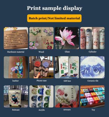 Cina Stampa UV a getto d'inchiostro TX800 Flat Panel Printing Glass Wine Bottle Crystal Label Metal PVC Textile T-shirt Printing in vendita