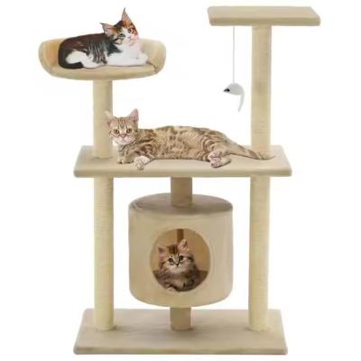 China Sturdy Cat Tree Scratcher Pet Toys Cat Tree Scratching Post With Versatile Design for sale