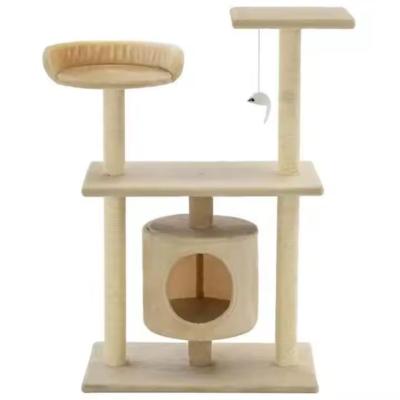 China Sturdy Cat Tree Scratcher Pet Toys Cat Tree Scratching Post With Versatile Design for sale