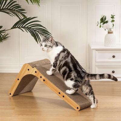 China Eco Friendly Cat Scratch Pad L Shape Durable Corrugated Cat Scratcher For Large Cats for sale