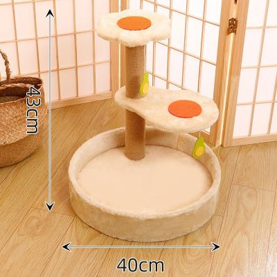 China Warm Winter Cat Bed Sisal Scratching Board Lint Free Vertical Cat Climbing Frame for sale