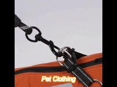 winter cotton padded waterproof pet jacket outdoor thickened pet clothing with traction