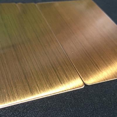 China Decoratieve Plaat 0.32.0mm van het 300 Reeksen Gouden Rose Gold Sheet Metal Cold Gerolde Staal Dunne Plaat Te koop