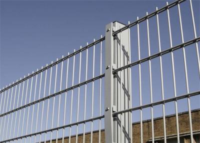 China Powder Coated 2D Double Wire Fence , Horizontal Wire Fencing High Strength for sale