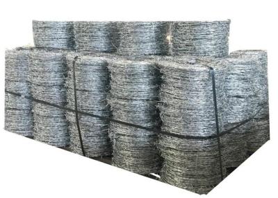 China Galvanized Double Twist 4 Points Metal Barbed Wire Coil 15mm-30mm Length for sale