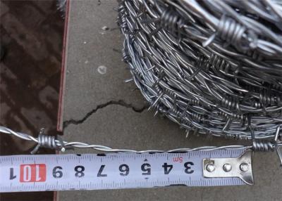 China Rustproof Cross Security Steel Barbed Wire 2.0mm 15mm Barb For Factory for sale