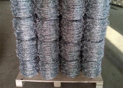 China Powder Coated Single Twist 4 Points Farm Barbed Wire 10kg/Coil for sale