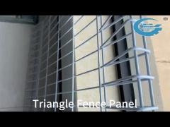 1.73m High Triangle Fence Panel Customizable Length For Property Protection
