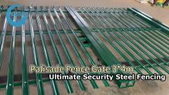 Durable Steel Palisade Fencing （Swing Gate） For Security