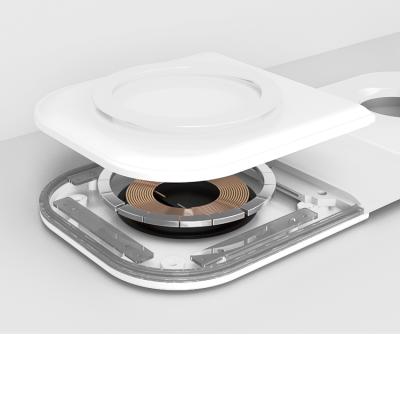 China Mobile Phone New Arrival White Magnetic Two Way Wireless Charger A16 With ABS+silicone Material for sale