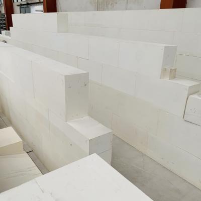 China AZS Zircon Corundum Brick for Glass Furnace White Color Material Low Apparent Porosity for sale