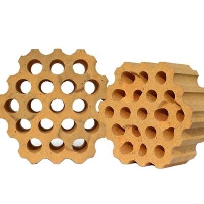 Cina Regeneratore a alto risalto a caldo 19 fori Fireclay Checker mattoni con 0,34% di contenuto di CaO in vendita