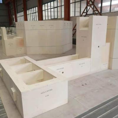 中国 硫化物C 含有 % 0.03% AZS 33WS 41WS 33PT フリート炉用 溶融型火熱性レンガ 販売のため