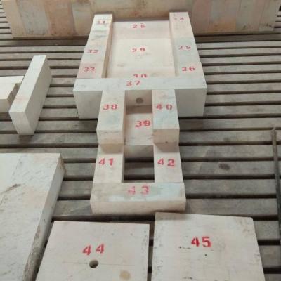 中国 カスタマイズされたサイズ 再処理された廃棄物 AZS ガラス繊維炉のためのレンガ 40トンの在庫 販売のため