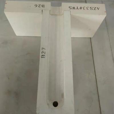 China White Fused Cast AZS Feeder Channel for Temperature Glass Melting Furnace Efficiency for sale