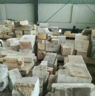China Customized Size Al2O3 Content % 45% Fused Cast Old Refrectory Azs Blocks Crown Brick for sale