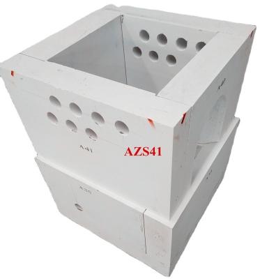 China CrO Content % 0.1-0.3% White Fused Cast Furnaces Brick Refractory Block for Furnaces for sale